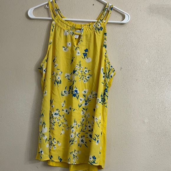 Market & Spruce | Tops | Market Spruce Yellow Blue Floral Smocked Tank ...
